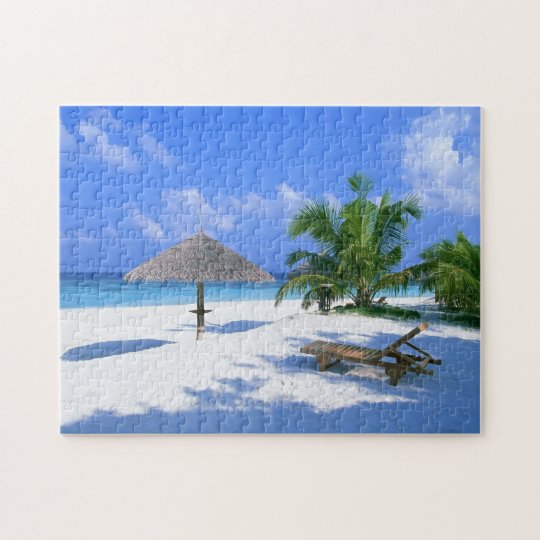 Tropical beach paradise puzzle | Zazzle.com