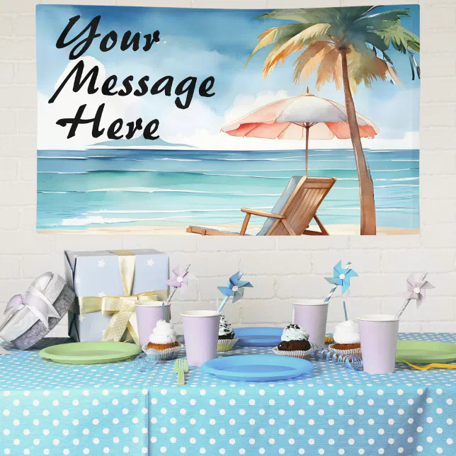 Tropical Beach Party Banner | Zazzle