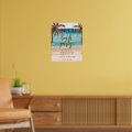 tropical beach party welcome sign poster | Zazzle
