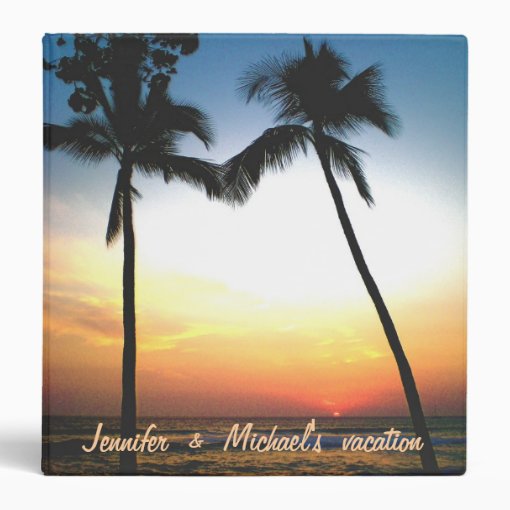 Tropical Beach Photo Album 3 Ring Binder | Zazzle