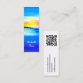 Tropical Beach QR code Abstract Sunset Mini Business Card | Zazzle