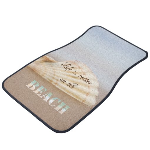 Tropical Beach, Sand, Seashell Car Floor Mat | Zazzle