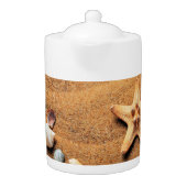 Tropical Beach Sand Seashells Teapot | Zazzle