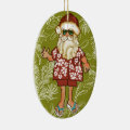 Tropical Beach Santa Christmas Ornament | Zazzle
