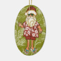 Tropical Beach Santa Christmas Ornament | Zazzle
