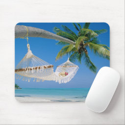 Tropical Beach Scene Mouse Pad | Zazzle
