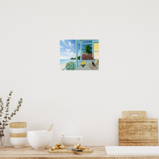 Tropical Beach Scene Poster | Zazzle