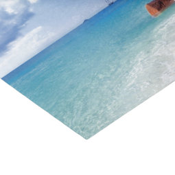 Tropical Beach Scene with Palm Trees Tissue Paper | Zazzle