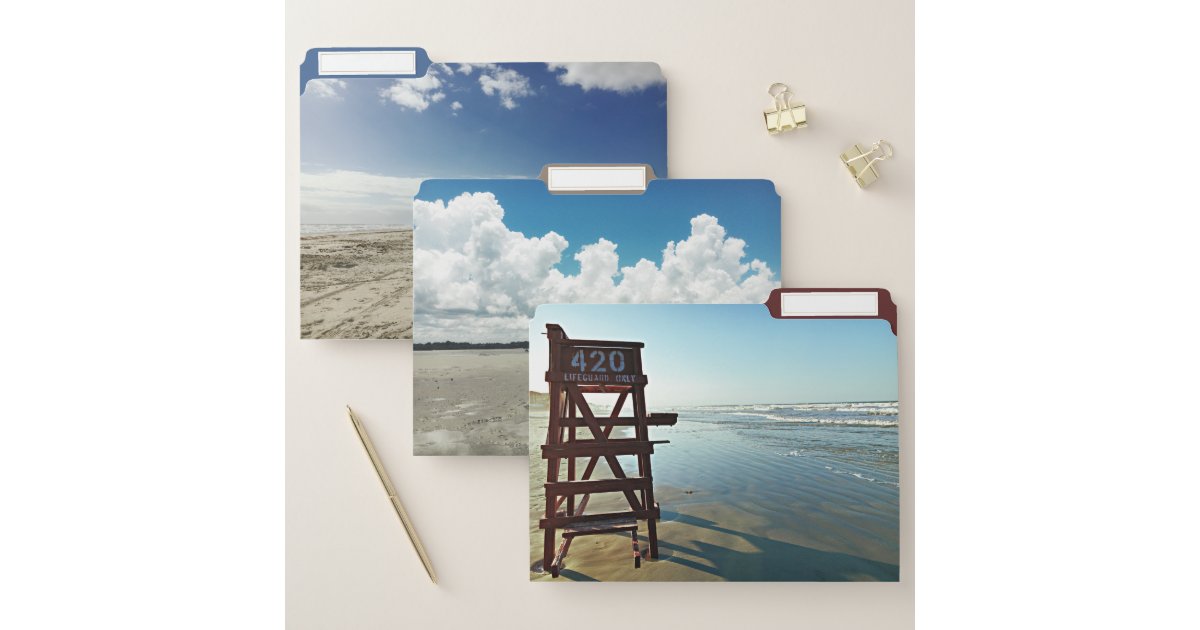 Tropical Beach Scenes Photography File Folder | Zazzle