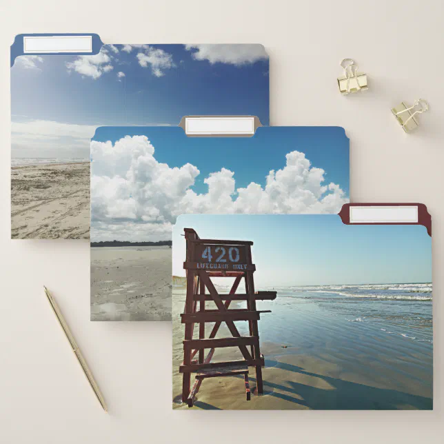 Tropical Beach Scenes Photography File Folder | Zazzle