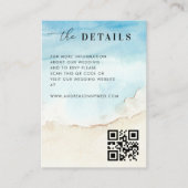 Tropical Beach Sea Ocean QR Code Details Wedding Enclosure Card | Zazzle