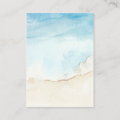Tropical Beach Sea Ocean QR Code Details Wedding Enclosure Card | Zazzle