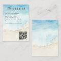 Tropical Beach Sea Ocean QR Code Details Wedding Enclosure Card | Zazzle