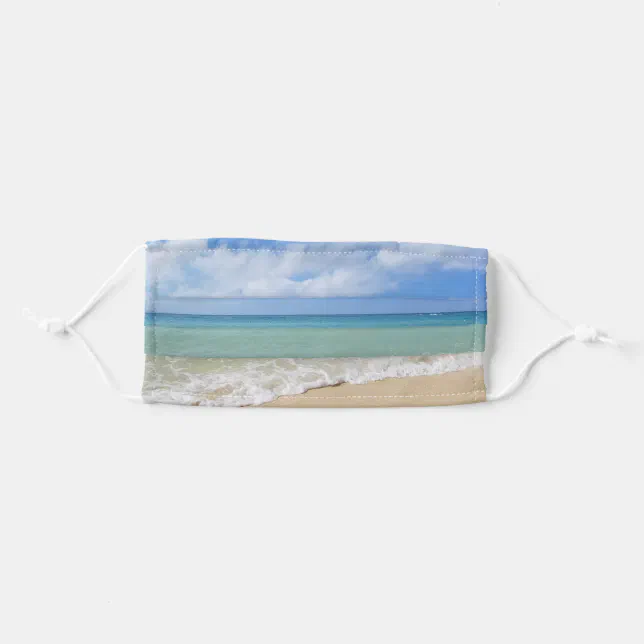 Tropical Beach Sea Ocean Waves Adult Cloth Face Mask | Zazzle