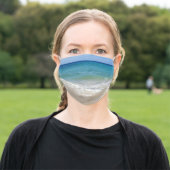 Tropical Beach Sea Ocean Waves or Your Photo Adult Cloth Face Mask | Zazzle