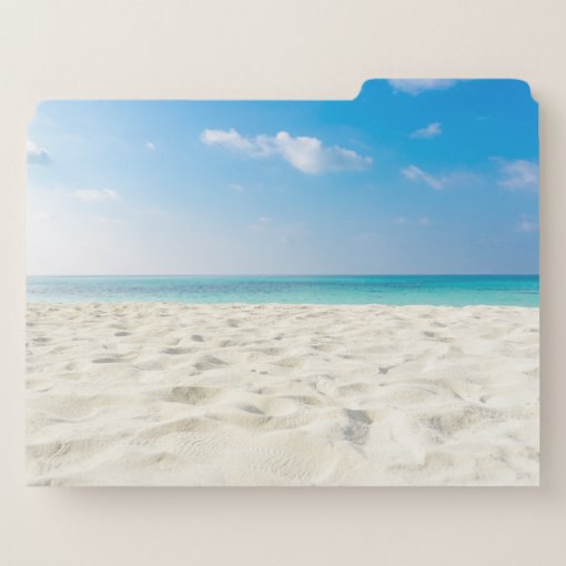 Tropical Beach Sea Sand Sky & Summer Day File Folder | Zazzle