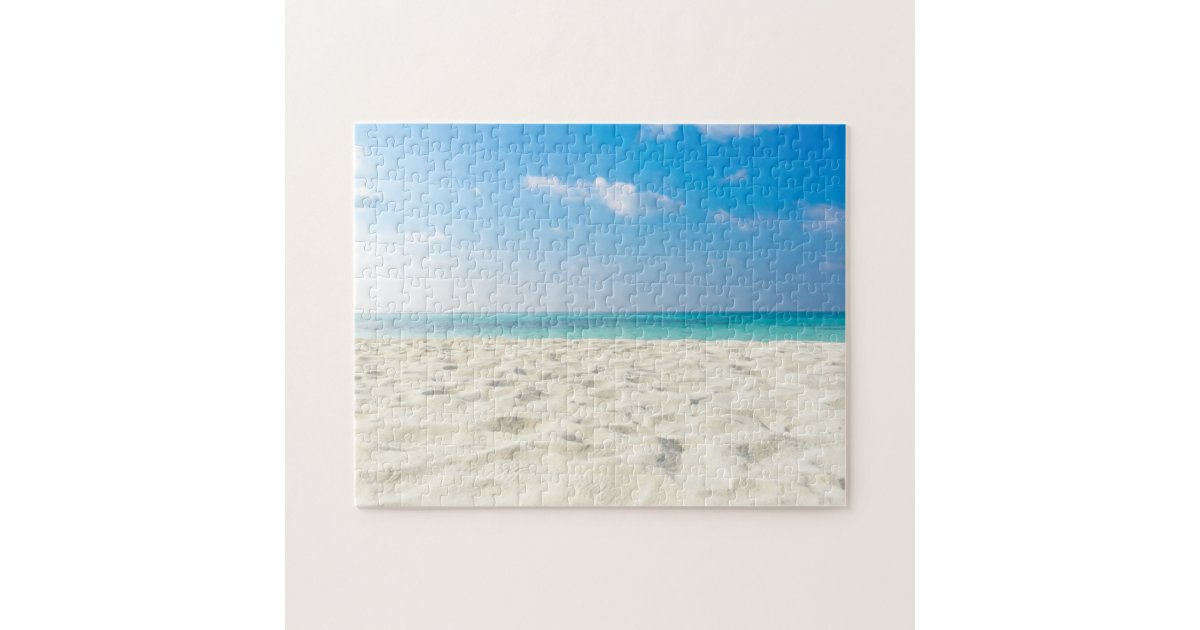 Tropical Beach Sea Sand Sky & Summer Day Jigsaw Puzzle | Zazzle