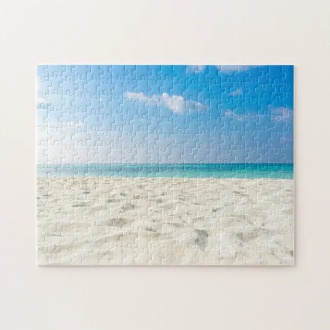 Tropical Beach Sea Sand Sky & Summer Day Jigsaw Puzzle | Zazzle