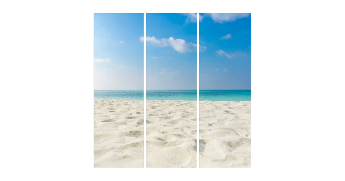 Tropical Beach Sea Sand Sky & Summer Day Triptych | Zazzle