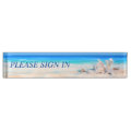 Tropical Beach Seashells Sand Desk Name Plate | Zazzle
