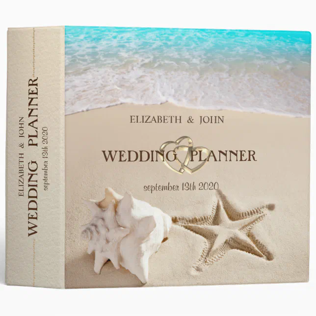 Tropical Beach,Seastar,Seashell 3 Ring Binder | Zazzle