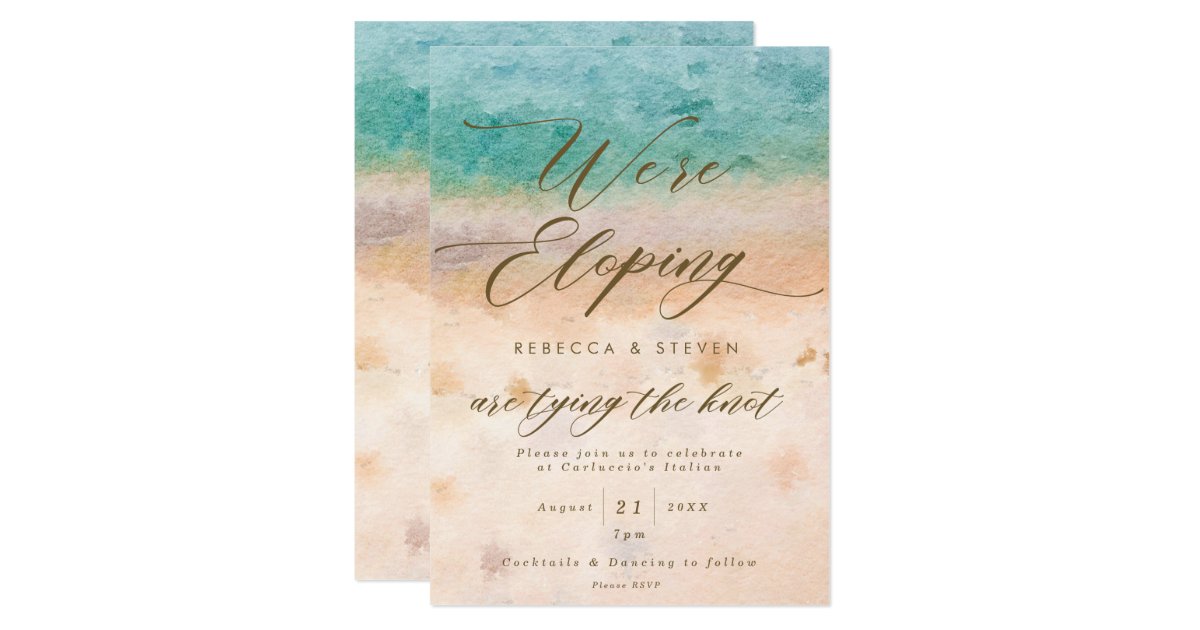 tropical beach summer eloping invitation | Zazzle.com
