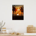TROPICAL BEACH SUNSET 18X24 POSTER | Zazzle
