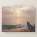 Tropical Beach Sunset,Plumeria File Folder | Zazzle