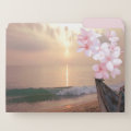 Tropical Beach Sunset,Plumeria File Folder | Zazzle