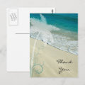 Tropical Beach Thank You Note Postcard | Zazzle