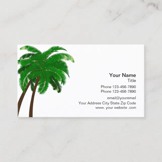 Tropical Beach Theme Business Card | Zazzle