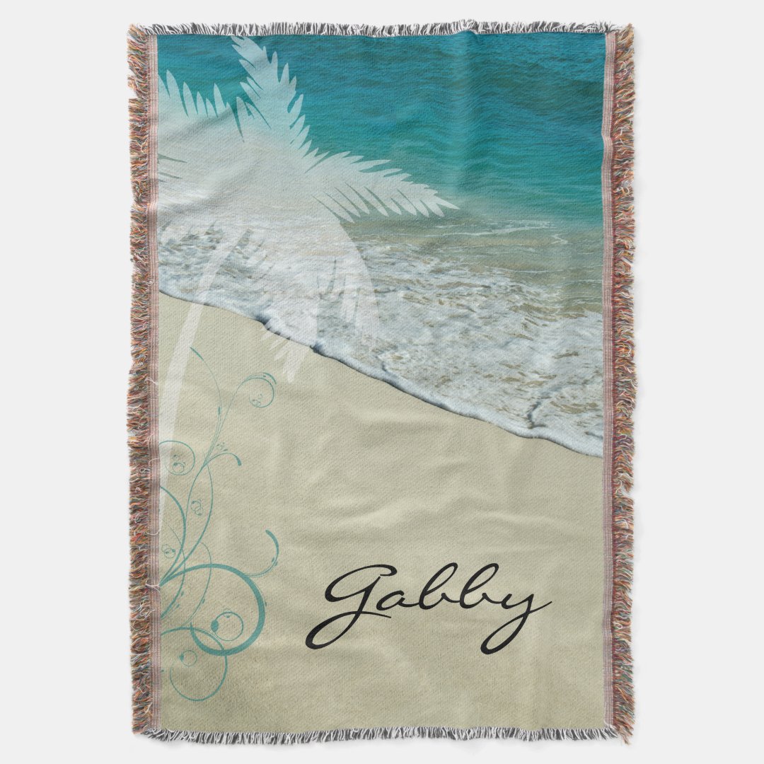 Tropical Beach Throw Blanket | Zazzle