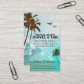 Tropical Beach Travel & Tan Business Card Blue | Zazzle