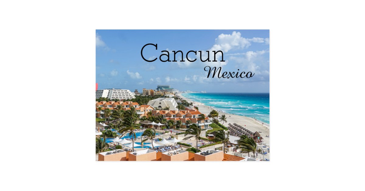 Tropical Beach Vacation Cancun Mexico Postcard | Zazzle.com