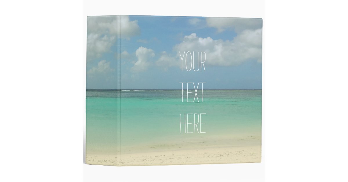 Tropical Beach Vacation Customizable Quote Binder | Zazzle