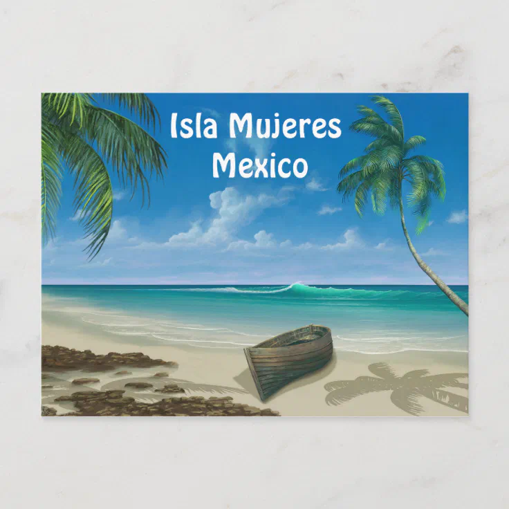 Tropical Beach Vacation Post Card, Personalize It Postcard | Zazzle