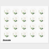 Tropical Beach Wedding Favor Sticker | Zazzle