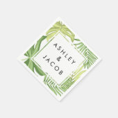 Tropical beach wedding paper napkins Palm Hawaii | Zazzle