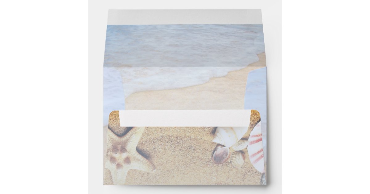 Tropical Beach Wedding Starfish Envelope | Zazzle