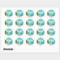 Tropical Beach Wedding Thank You Favor Stickers | Zazzle