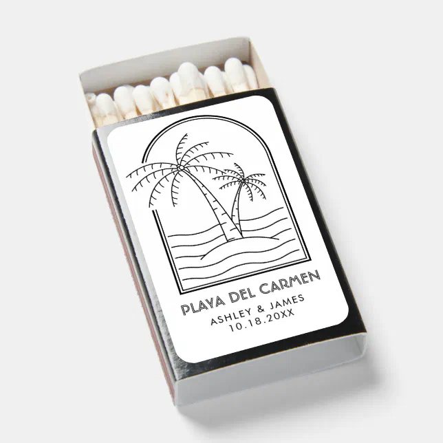 Tropical Beach Weekend Destination Wedding Favor Matchboxes | Zazzle