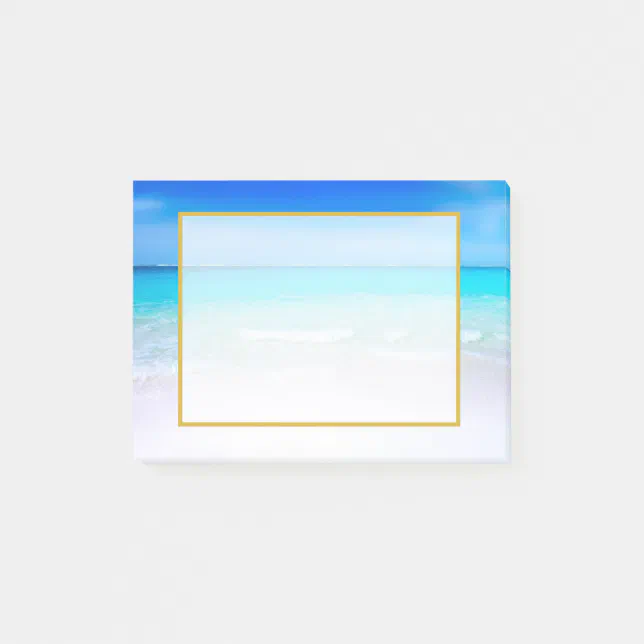 Tropical Beach with a Turquoise Sea Post-it Notes | Zazzle