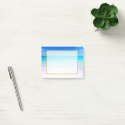 Tropical Beach with a Turquoise Sea Post-it Notes | Zazzle