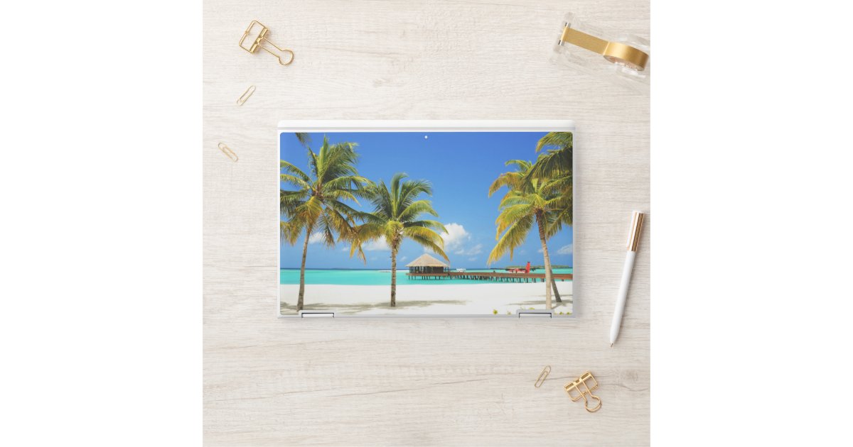 Tropical Beaches | Island & Lagoon, Maldives HP Laptop Skin | Zazzle