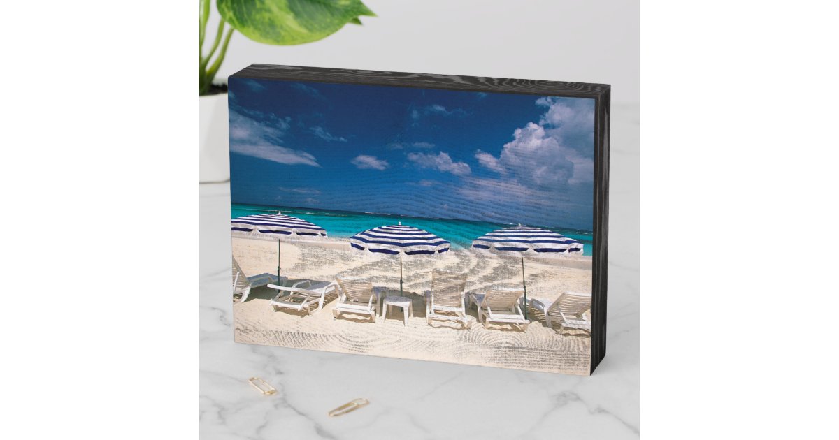 Tropical Beaches | Tropical Beach Anguilla Wooden Box Sign | Zazzle