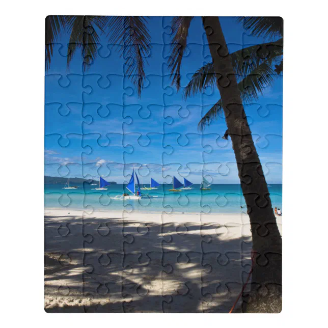 Tropical Beaches | White Beach Boracay Philippines Jigsaw Puzzle | Zazzle