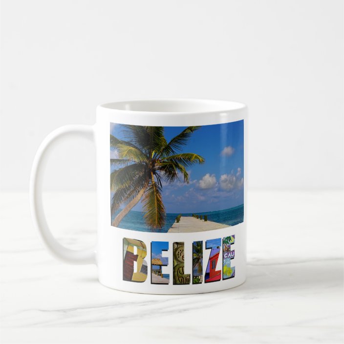 Tropical Belize Ocean Beach Palm Tree Photo Coffee Mug | Zazzle.com