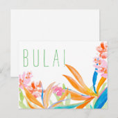 Tropical Bird Of Paradise Watercolor Bula! Fiji Postcard | Zazzle