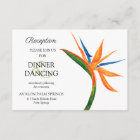 Tropical Floral Leaves Wedding Details Reception Enclosure Card ...