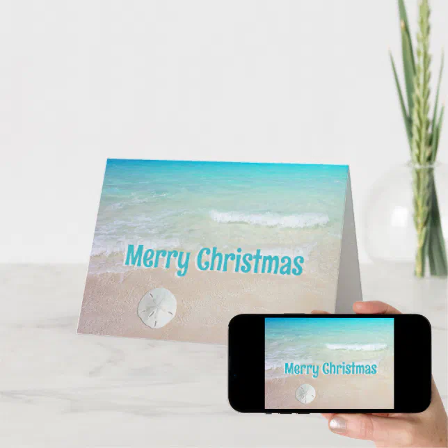Tropical Blue Ocean Beaches Christmas Cards | Zazzle